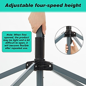 Mifoci 2 Set 4 Arm Outdoor Clothesline Collapsible Rotary Umbrella Clothesline Adjustable Clothes Drying Rack Folding Umbrella Clothes Dryer with Ground Spike Cover for Laundry 164.04 ft Drying Space