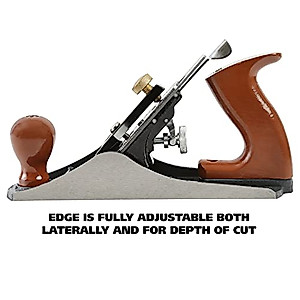 GreatNeck C4 Bench Jack Plane (9 Inch), 2 Inch Cutter, Adjustable to Control the Blade, Cast Iron Body, Quality Plastic Ergonomic Handles