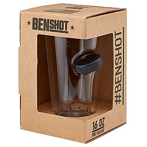 BenShot Hockey Puck Glasses - 16oz Pint, 11oz Rocks, 15oz Wine | Made in the USA