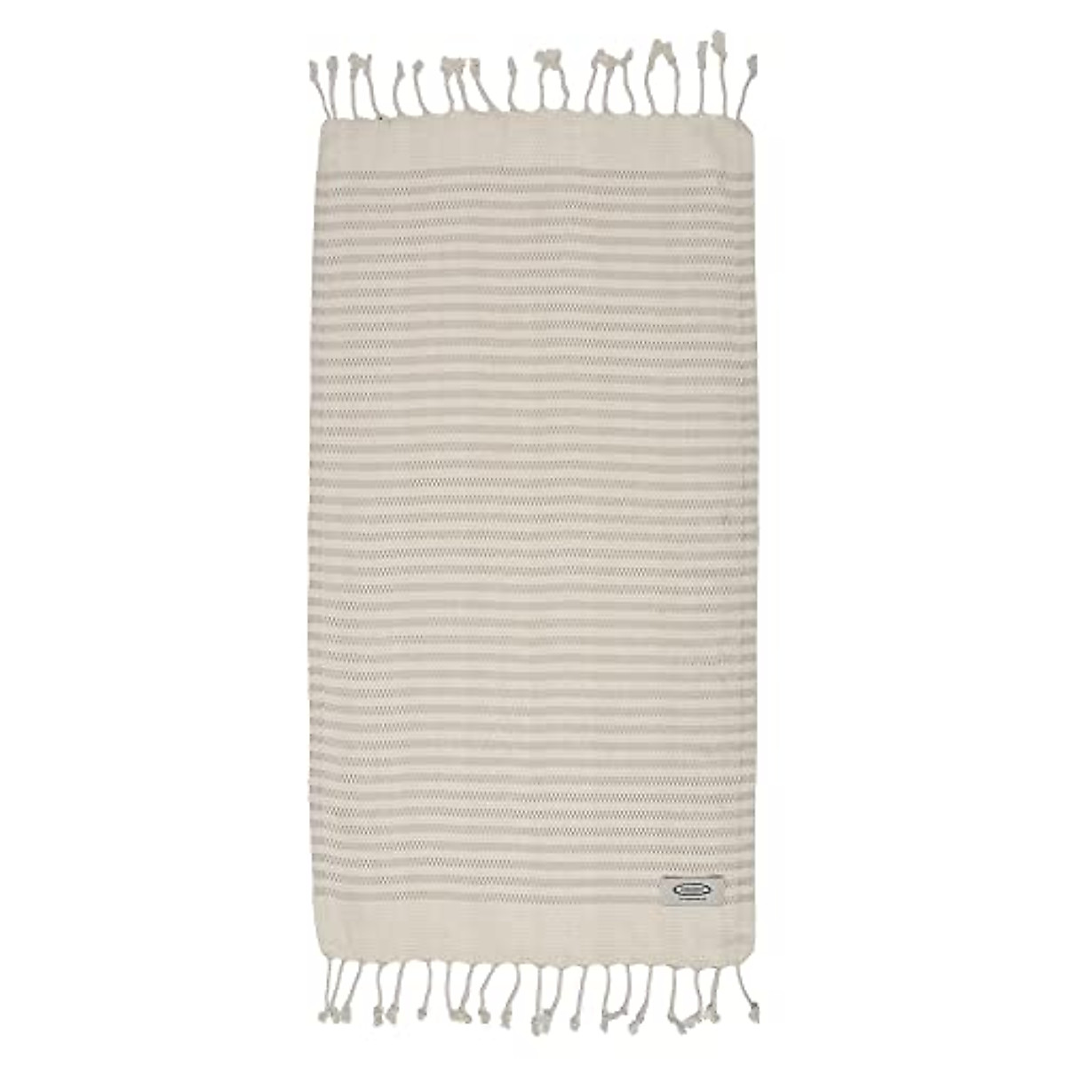 La Hammam Turkish Hand Towels Set of 2, 18"x36", Cotton, Ultra Soft, Absorbent & Quick Dry, Decorative Hand Towel for Bathroom, Kitchen, Hair, Dishcloth, Tea, Yoga, Face, Gym & Spa Shiran Beige