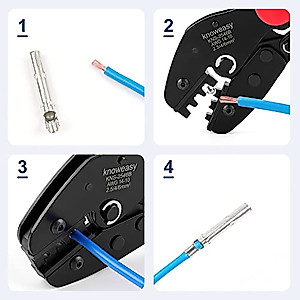 Solar Crimping Tool,Knoweasy KNS-2546 Solar Connector Crimper Used for 2.5/4/6mm² (14-10awg) Solar Panel PV Cables