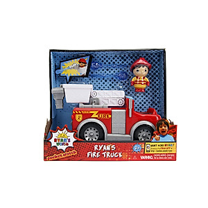 Jada Toys Ryan's World Fire Truck with Ryan Figure, 6" Feature Vehicle Red