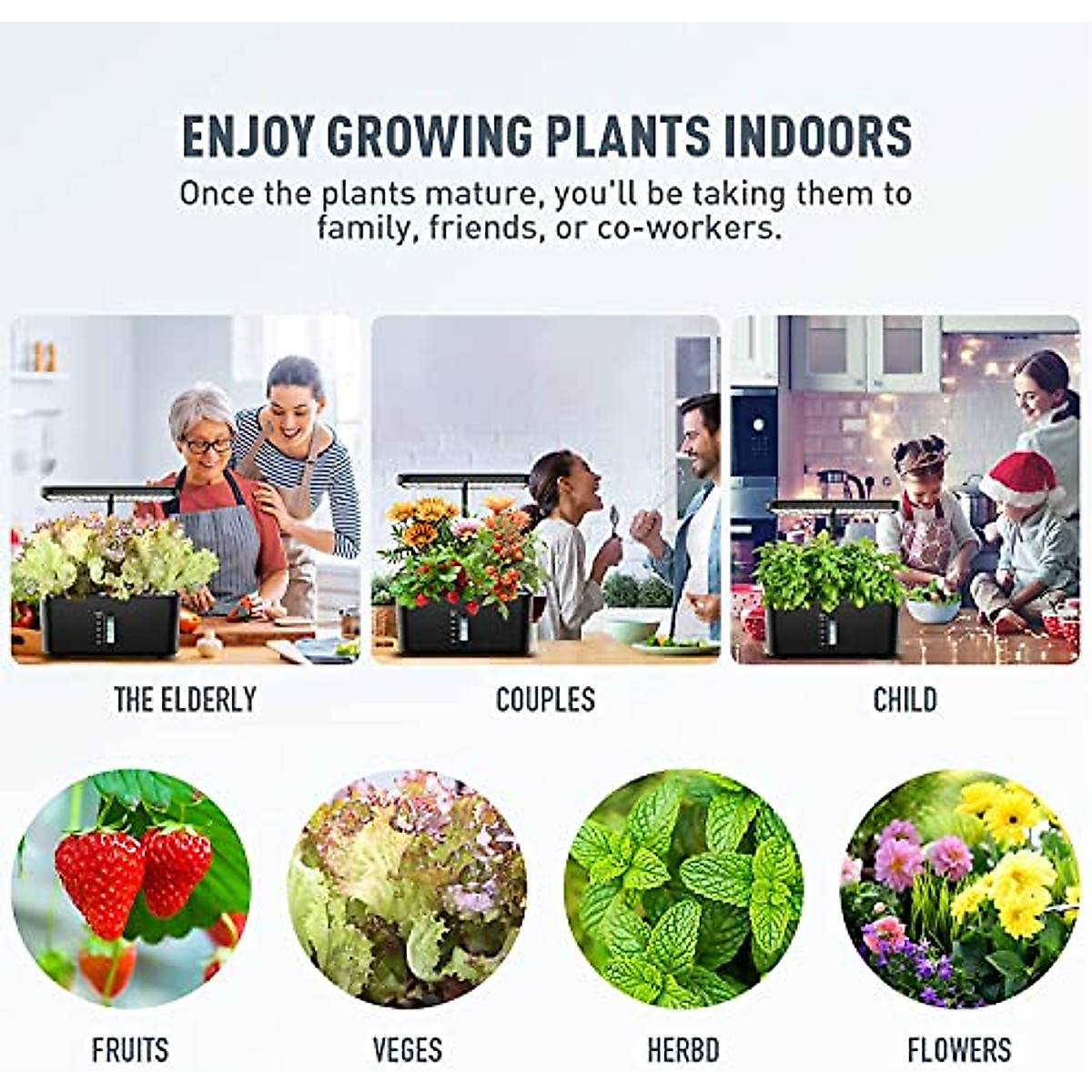 Ahopegarden Seed Pod Kit for Indoor Garden Hydroponic Growing System - Including 51 Pieces Accessories