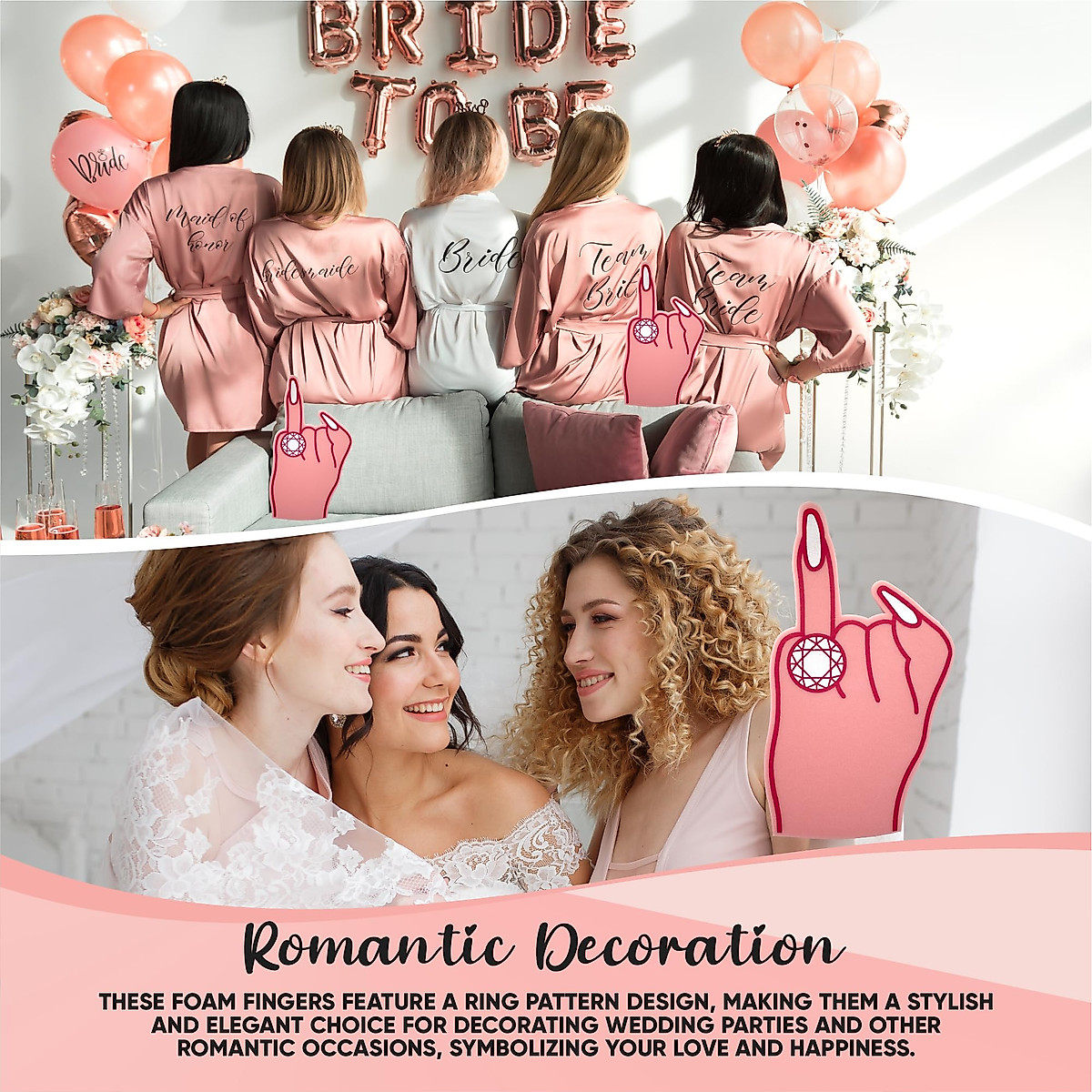 Sneaky Booze XL Engaged Foam Ring Finger Bachelorette Party Bash For Bride To Be Engagement Party Bridal Shower Bridesmaid Tribe Favors Perfect Wedding Accessories Photo Prop 2 Pack