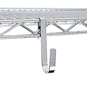 Omega Small Chrome Snap-On J-Hook for Wire Shelving