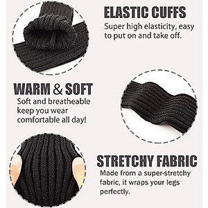 Bevigorio Leg Warmers for Women Black Leg Warmers Goth Ballet Leg Warmers Legwarmers