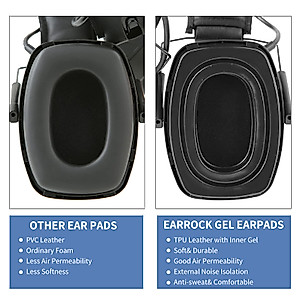 Gel Ear Seals for Howard Leight by Honeywell Earmuffs Impact Sport, Impact Pro, Sync, Leightning, Ear Cushions Earpads for Awesafe Earmuffs, ZOHAN EM054 Earmuffs, PROHEAR 030, 036, 016 Earmuffs