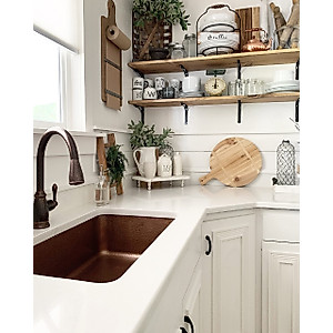 Sinkology K404-B60 Orwell Undermount 30 in. Single Bowl Grid, Strainer Drain, and Care Kitchen Sink Kit, 30 inch, Antique Copper