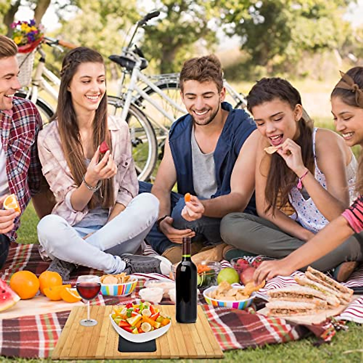 Numola Bamboos Sofa Armrest Tray, Universal Couch Sofa Arm Table, Sofa Armrest Protector, Adjustable and Foldable Sofa Handy Little Table, Couch Arm Cup Holder for Snack, Drinks, Phone, Remote