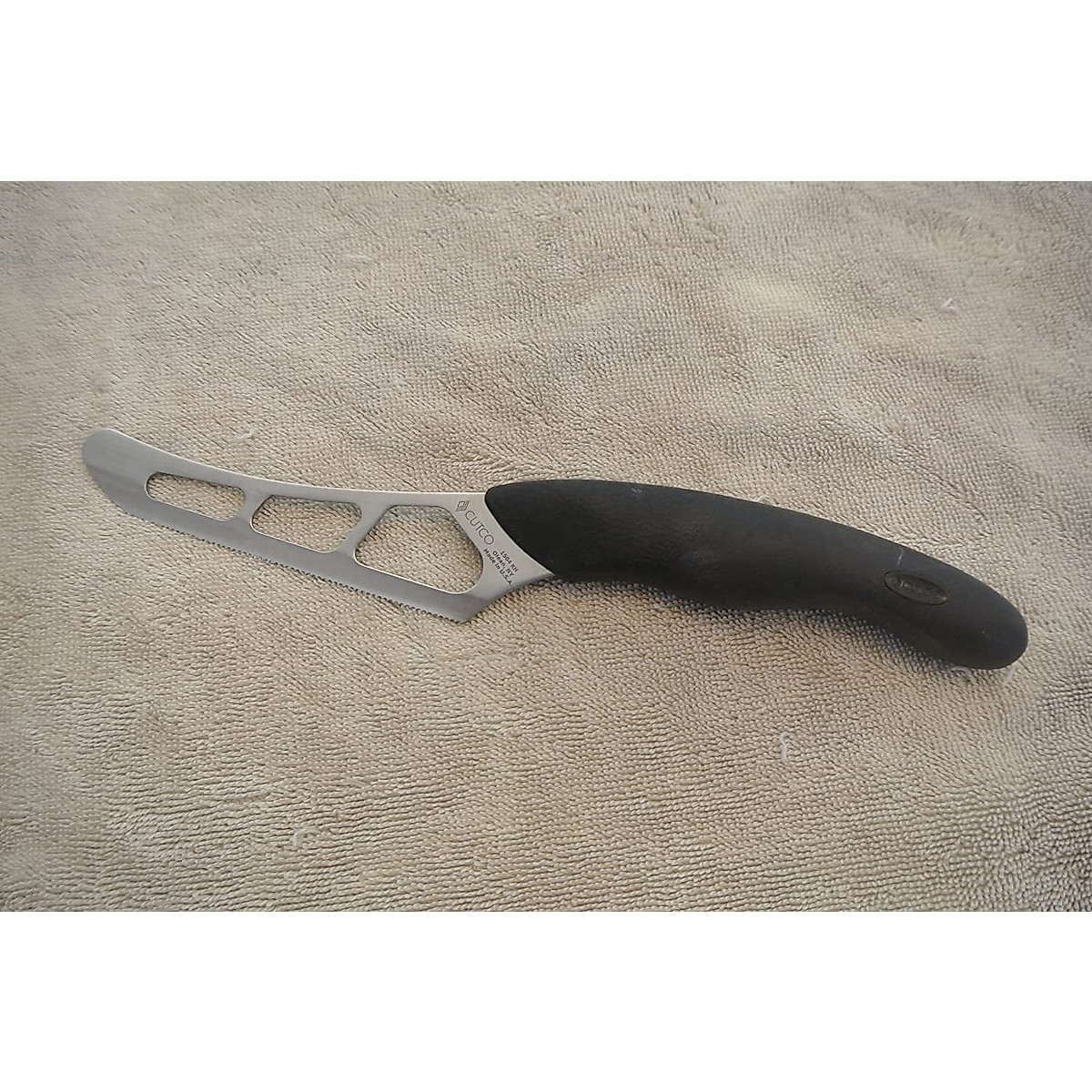 Cutco Cheese Knife with High Carbon Stainless Steel Micro-D Serrated Blade and Polypropylene, Kraton Covered Handle