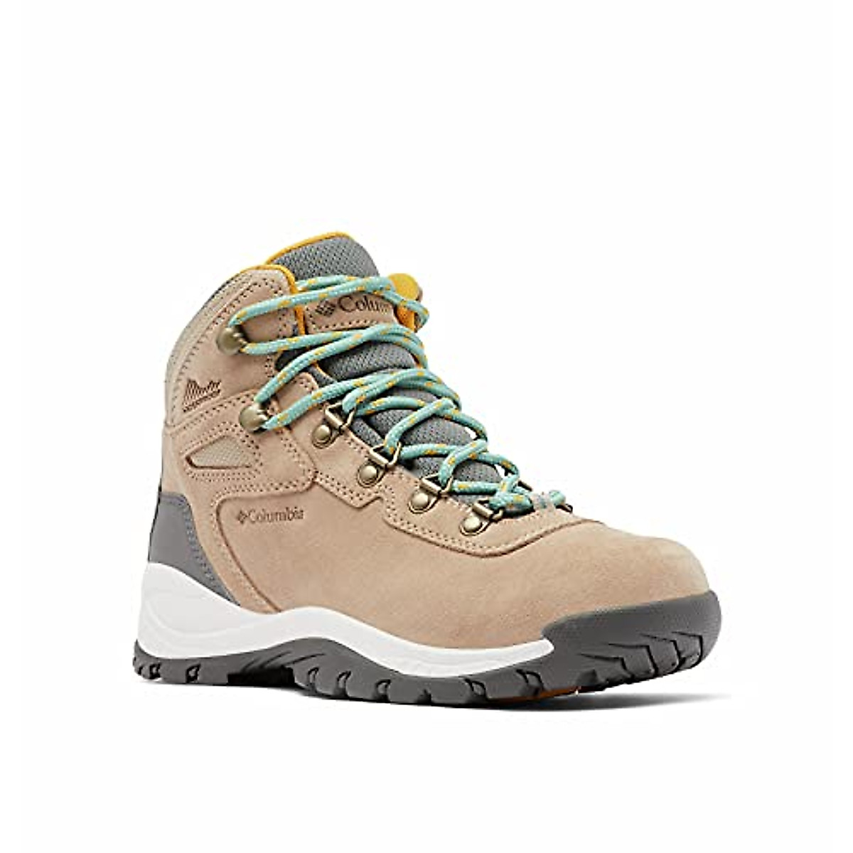 Columbia Women’s Newton Ridge Plus Waterproof Amped Hiking Boot, Waterproof Leather, Oxford Tan/Dusty Green, 9