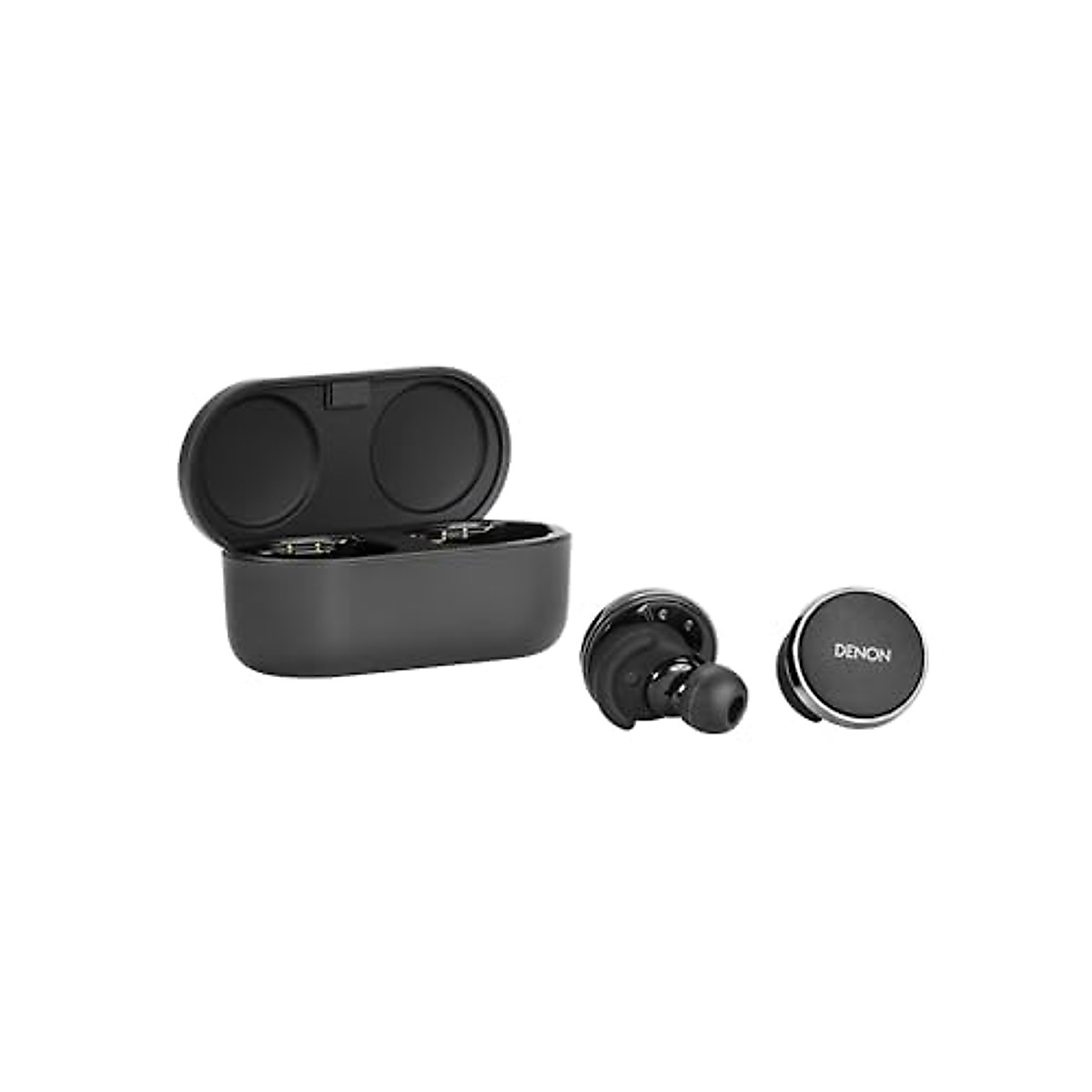 Denon PerL Pro True Wireless Earbuds - Adaptive Active Noise Cancelling, Personalized Sound with Masimo Adaptive Acoustic Technology, Spatial Audio, 32Hr-Battery Life, Wireless Charging, Black