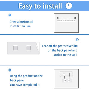 2 Pack Acrylic No Drill Adhesive Shelf, Wall Mount Organizer Shower Bathroom Shelves, Clear Stick On Shelf for Kitchen, Living Room