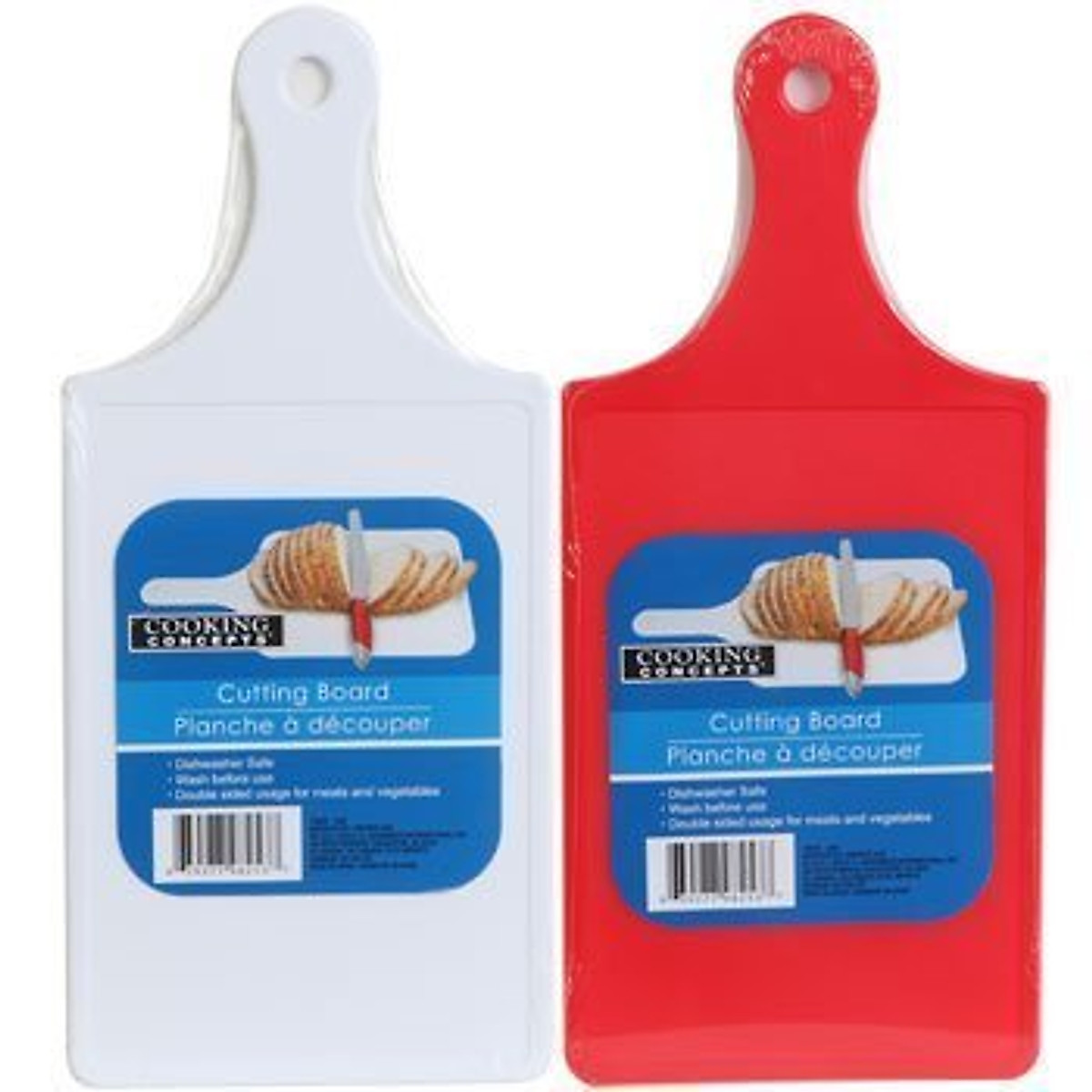 2-Pack Plastic paddle-style cutting boards