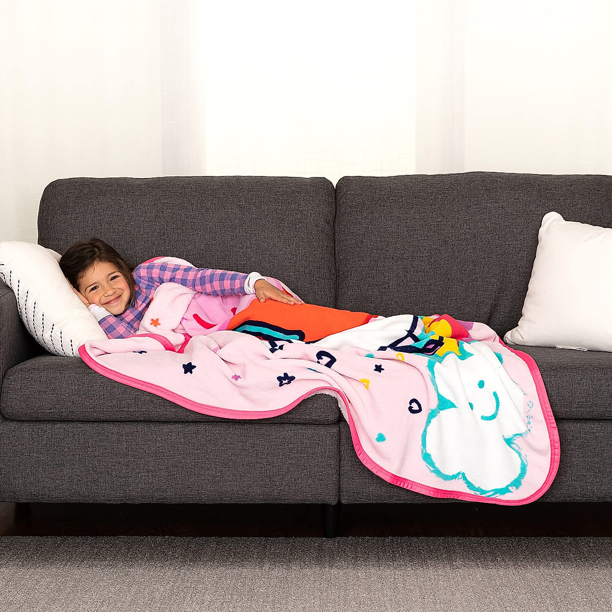 Peppa Pig Kids Bedding Super Soft Micro Raschel Throw, 46 in x 60 in, By Franco, Prints May Vary