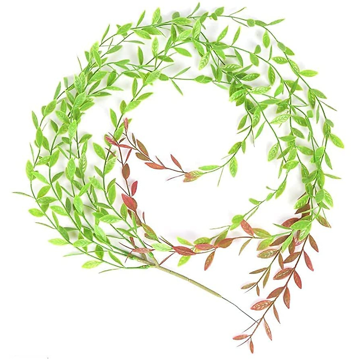 5Pcs Artificial Vines, Fake Greenery Garland Willow Leaves, Hanging Ivy Garland for Wedding Party Home Garden Wall Backdrops Decor