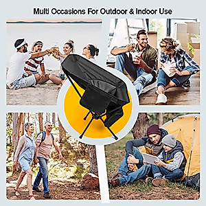 LUBBYGIM Folding Camping Chairs, Portable Camp Chairs, Lightweight Outdoor Chairs for Outdoor Camp, Travel, Beach, Picnic, Festival, Hiking, Backpacking, Supports 265Lbs - 2 Pack