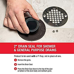 Oatey 43745 Seal for 2 Inch Shower and Floor Drain, No Size, Black