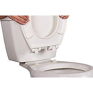 Centoco 3800SCLC-001 Deluxe Plastic Elongated Toilet Seat with Slow Close and Lift and Clean, White