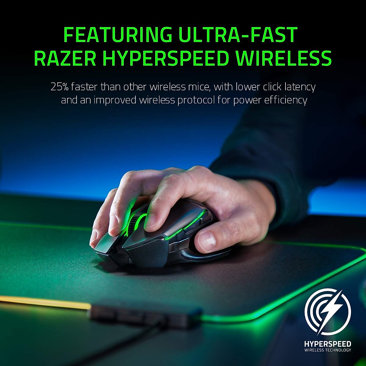 Razer Firefly V2 Gaming Mousepad + Basilisk Ultimate w/o Dock Gaming Mouse Bundle