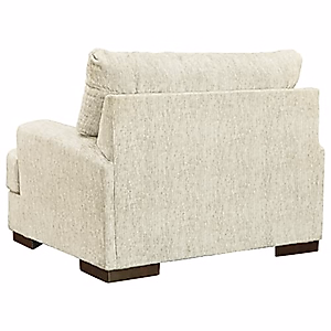 Signature Design by Ashley Caretti Contemporary Upholstered Chair and a Half, Beige