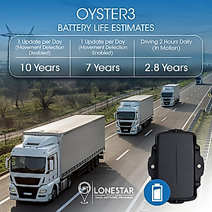 LoneStar Tracking GPS Tracker: Oyster3 4G/5G - Long Battery Life Hidden Car GPS Tracker Device, Anti-Theft Car Security for Vehicles,Cars,Trucks, Assets, Real-Time GPS Tracking (Subscription Required)