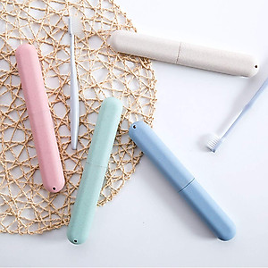 Smartulife Travel Toothbrush Case,10 Pack Portable Toothbrush Storage Box for Travel and Camp,Assorted Color of Toothbrush Case Holder