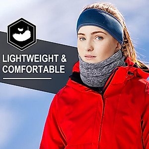 WTACTFUL Windproof Fleece Neck Warmer Thermal Snoods Scarf Ski Face Mask Thick Cover Bandana for Cold Weather Keep Warm Winter Outdoor Snowboard Skiing Cycling Hunting Men Women Gray