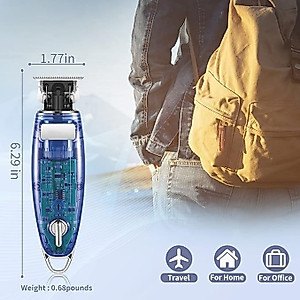 COUEMT Hair Trimmer for Men Zero Gapped Trimmer Shape Up Clipper for Men Cordless Hair Edger Professional T Blade, Sculpted Styling Barber Shears, Rechargeable Razor， 1-3mm, Blue