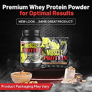 COLOSSAL LABS Muscle Protein Whey Powder [5 lbs/Pack of 1]– Cold Filtered, 25g Pure Protein, 6.6g BCAAs (Packaging May Vary) (5 Pound (Pack of 1), Peanut Butter Chocolate)