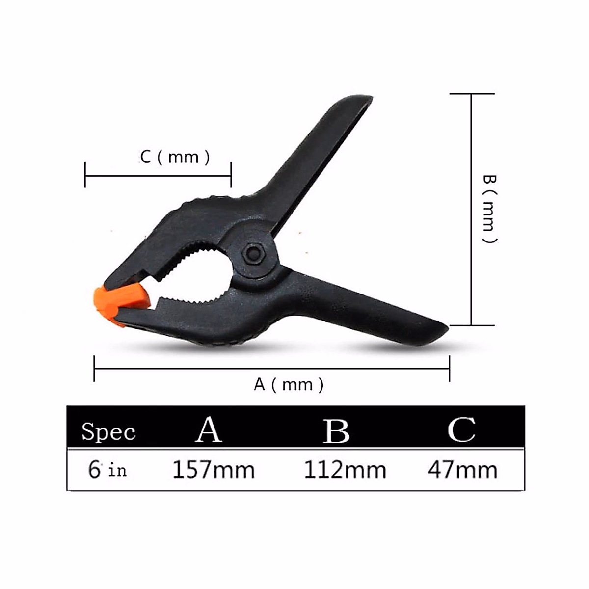 LZYLL 10 Pack Spring Clamps Heavy Duty,6 inch Plastic Clips Clamps for Crafts,Backdrop Clips for Photography,Backdrop Stand,DIY Woodworking,and other Home Improvement Projects