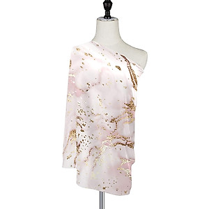 Nursing Cover Breastfeeding Scarf Rose Gold Glitter Marble- Baby Car Seat Covers, Stroller Cover, Carseat Canopy (2na7a)