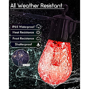 Solar Patio Lights Outdoor Waterproof, 48 FT Solar String Lights Dimmable, Timer, APP&Remote, String Lights for Outside Solar Powered Outdoor Solar String Lights for Yard, Backyard, Garden Decor