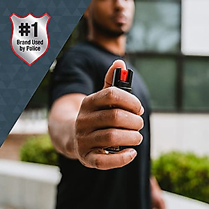 SABRE Advanced Pepper Spray for Self Defense, 3-in-1 Formula with Maximum Strength Pepper Spray, CS Military Tear Gas, UV Marking Dye, Fast Access Easy Carry Belt Clip, 35 Bursts, 0.67 fl oz, 2 Pack