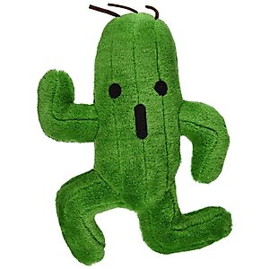 Lixinya Cactus Plush Toy with Classic Cactuar Pose, Green Plant Stuffed Animal Cactus Cactuar Plush