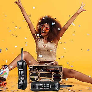 4 Pcs Inflatable Phone 80s 90s Halloween Party Decorations Retro Inflatable Mobile Phone Props for Halloween Hip Hop Theme Birthday Party Decorations Supplies, 26 Inch