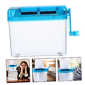 WATIIFUFU File Shredder Document Shredder Desktop Hand Shredder Paper Strip Cutter Paper shredders Cardboard Shredder Mini Desktop Shredder Small abs Office Household Products Hand Crank