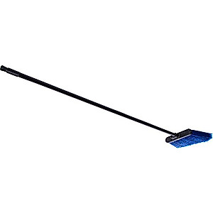 SPARTA FoodService Products 3688314 Commercial Flagged Synthetic Warehouse Broom with Metal Threaded Handle, 56" Overall Length, Blue