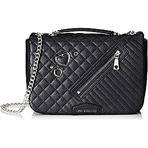 Love Moschino Borsa Pu Quilted, Women’s Satchel, Black (Nero), 10x17x28 cm (B x H T)
