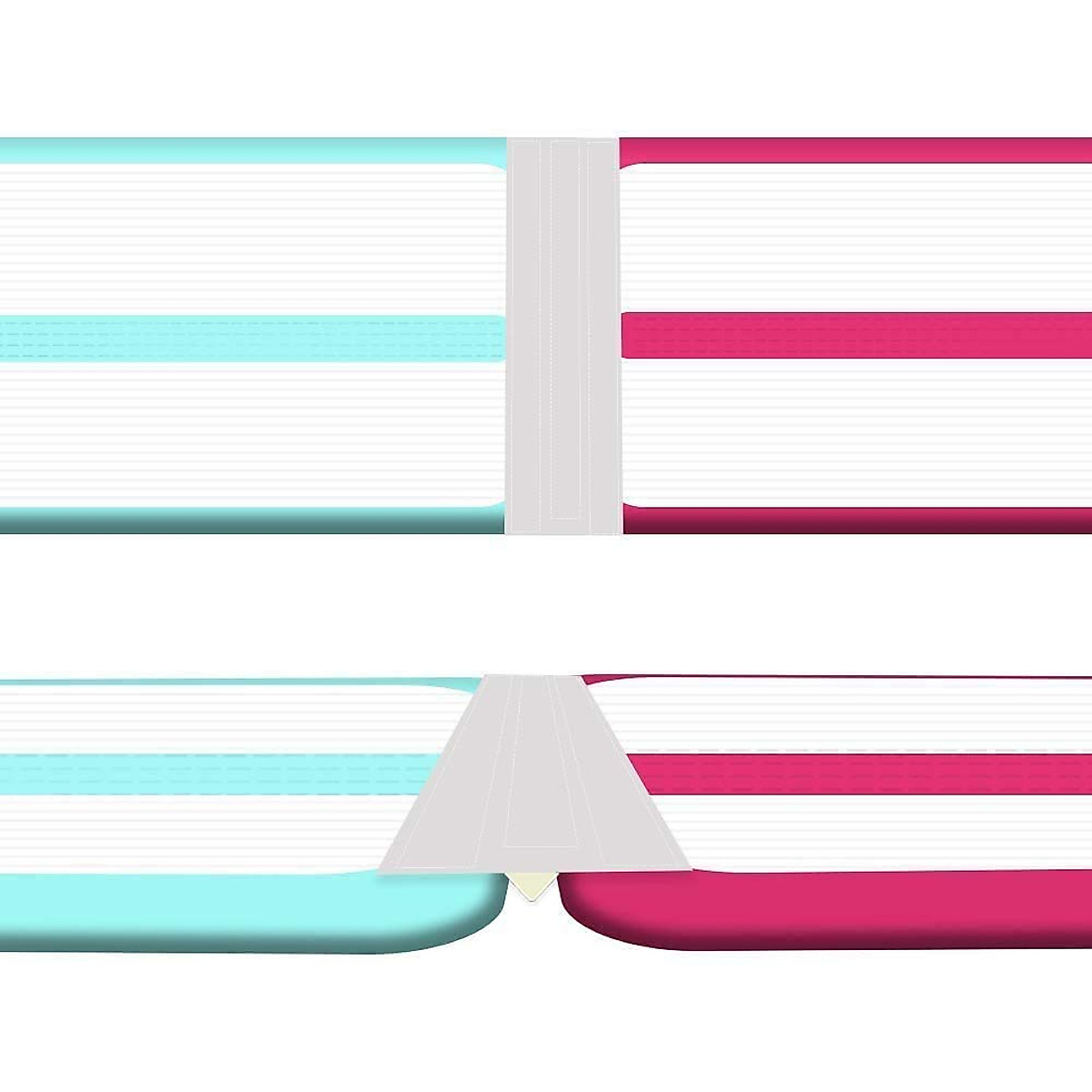 UJEFF 3ft/40 inches Length Air Gymnastics Tumble Mat Track Connector Tape For Inflatable Tumbling Gymnastics/Yoga/Taekwondo/Training/Home Use/Camping/Cheerleading/Water recreation Mats