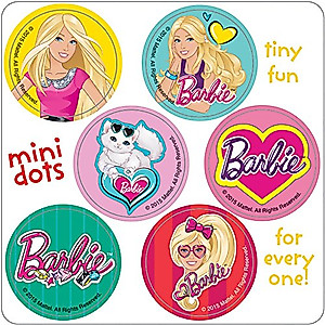 Barbie Mini Dot Stickers - Birthday Party Supplies & Favors - 100 per Pack