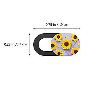 SOLUSTRE 15 pcs Camera Cover tableta Tablet Laptop Cartoon Slides Sunflower Printed Lens Cover Webcam Cover Slide Cartoon Webcam Cover Privacy Lens Cover Computer Lens Cover Desktop abs