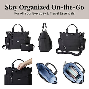 Baggallini Womens 3-in-1 Convertible Backpack With RFID Phone Wristlet, Black, One Size US