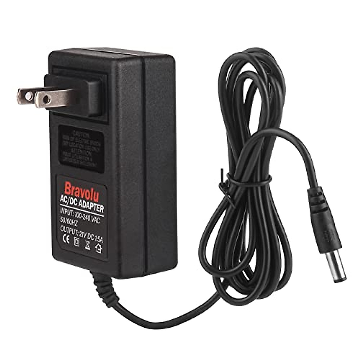 Bravolu 21V AC/DC Power Supply Compatible Replacement Charger for Lithium Battery, Mini Chainsaw, Cordless Impact Wrenches, Cordless Leaf Blower, Cordless Pressure Washer (Original)