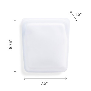 Stasher Reusable Silicone Storage Bag, Food Storage Container, Microwave and Dishwasher Safe, Leak-free, Quart, Aqua