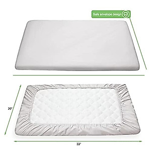 4 Pack Bassinet Fitted Sheets 33x20 Fits Baby Delight, Mika Micky, KoolaBaby, Dream On Me, ANGELBLISS and Rectangle Bedside Sleeper Mattress, Soft and Breathable Cotton