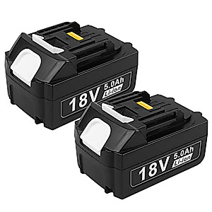ARyee 2Pack Upgrade 18V 5.0Ah Li-ion Battery Replacement for Makita Lithium-Ion Battery Compatible with Makita BL1840 BL1850 LXT-400 BL1860 BL1815 BL1830