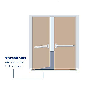 Fire Rated/ADA Approved/Mill Aluminum Door Threshold/Saddle (3445MA), FH (Flathead) Screw #10 x 1/2'' Supplied, (48" L x 1/4" H x 4" W)