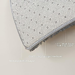 JKMAX Fluffy Shag Rugs for Living Room，Tie-Dyed Light Grey Soft Plush Fuzzy 5x7 Area Rugs for Bedroom Nursery Girls Boys & Kids Room Decor，Upgrade Anti-Skid Large Carpet for Home Decor Aesthetic