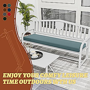 Bench Cushions.36x14 Inches Spill-Resistant Bench Cushion Is Suitable for Patio Benches, Patio Sofas, Garden Benches. Comes with 2 Tie Straps for Easy Removal for Cleaning. (36x14x2.5, Anthracite)